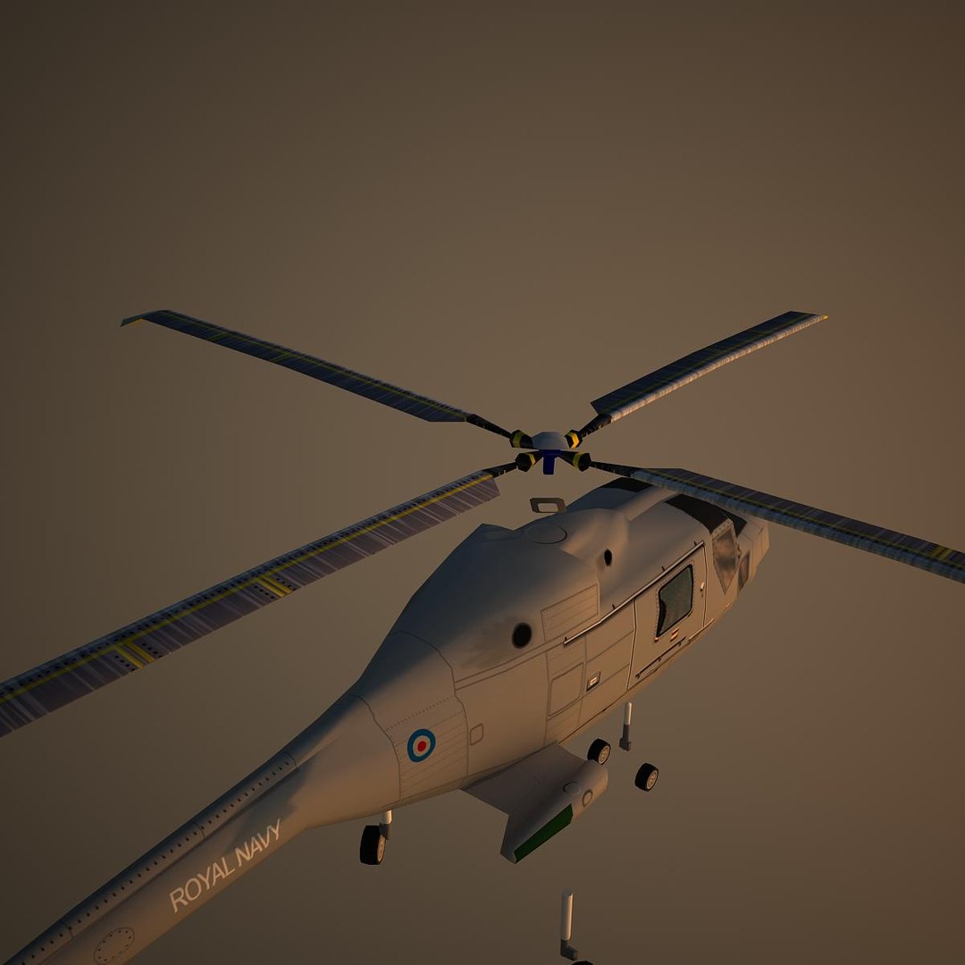 Agustawestland Lynx Raf Helicopter 3d Model