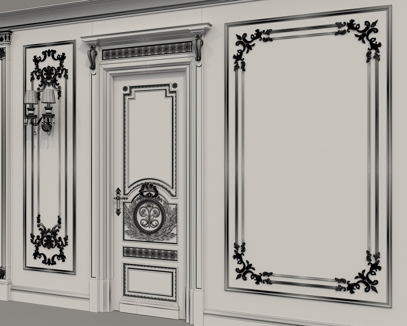 3D Model Wall Molding In Classic French Style 49 - TurboSquid 2366076