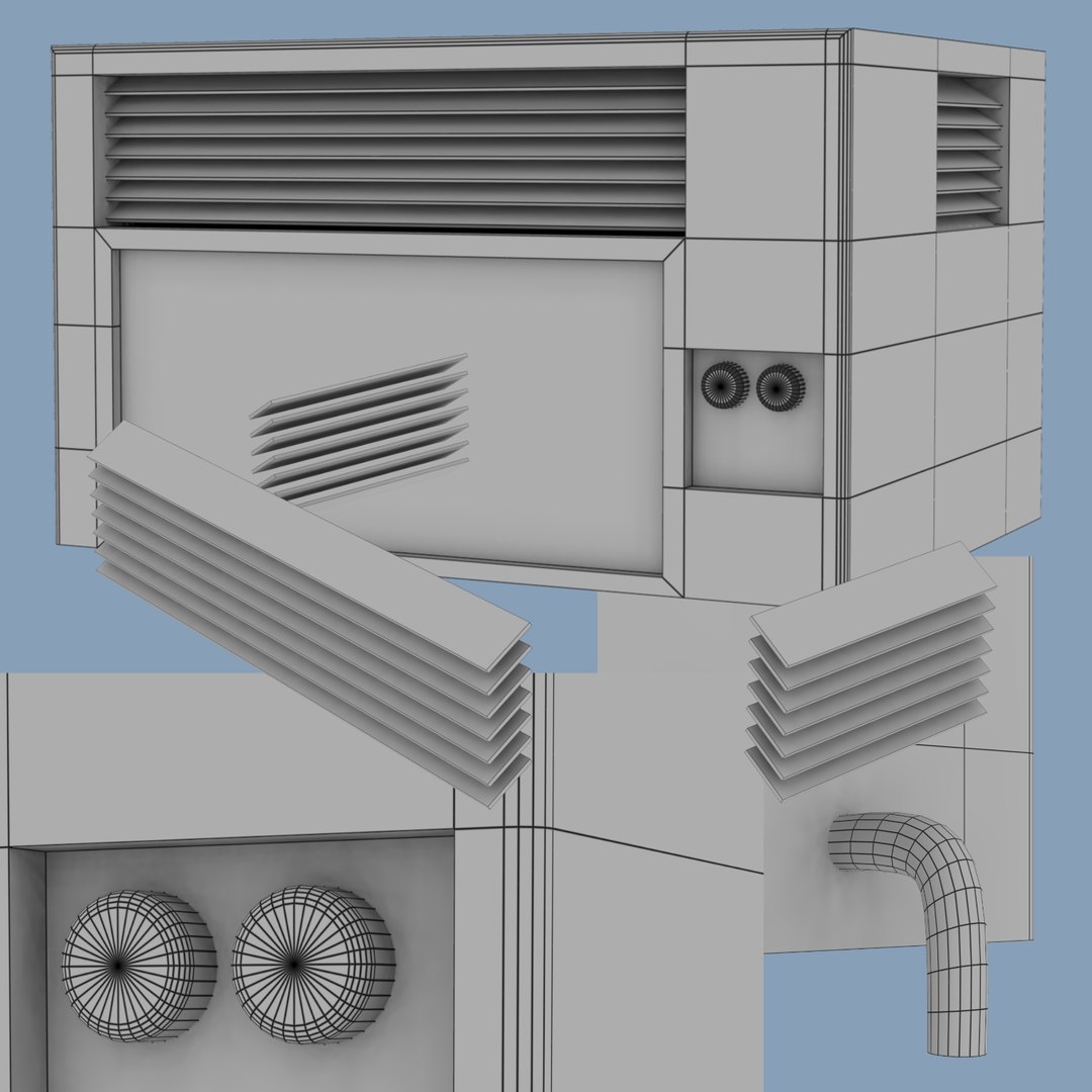 3D Air Conditioning Unit Object - TurboSquid 1330798