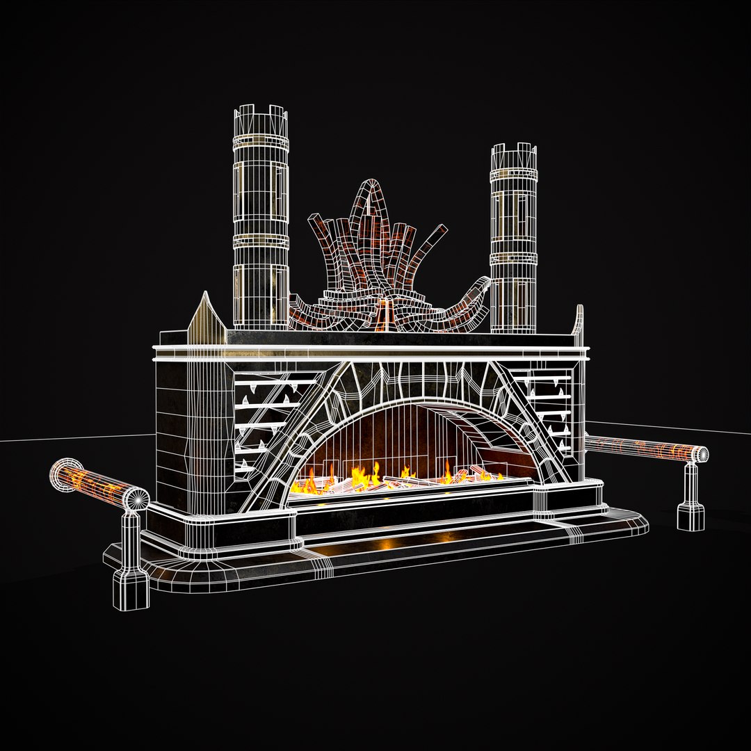 3D Dark Sci-fi Fire Pit model - TurboSquid 2027688