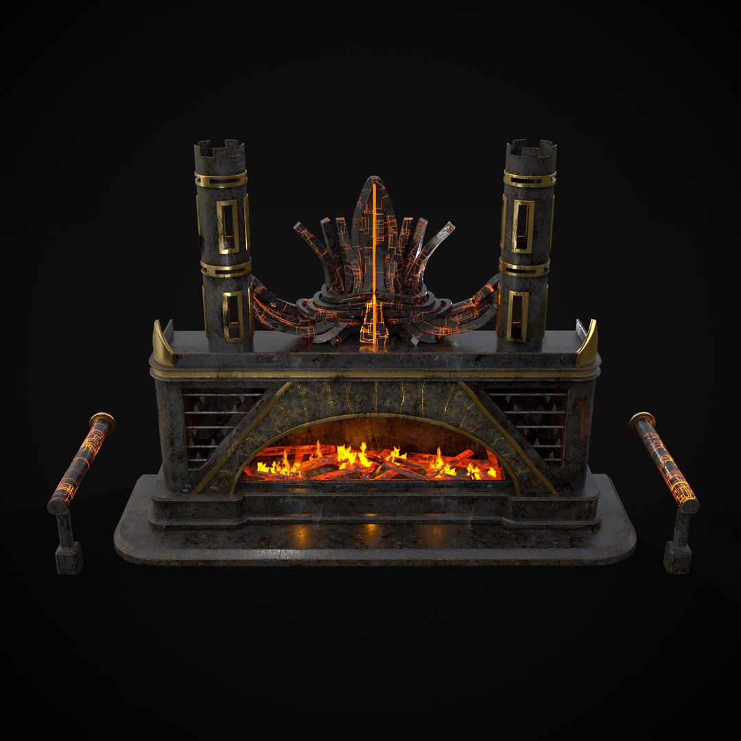 3D Dark Sci-fi Fire Pit Model - TurboSquid 2027688