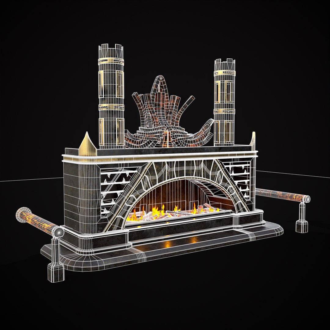 3D Dark Sci-fi Fire Pit Model - TurboSquid 2027688