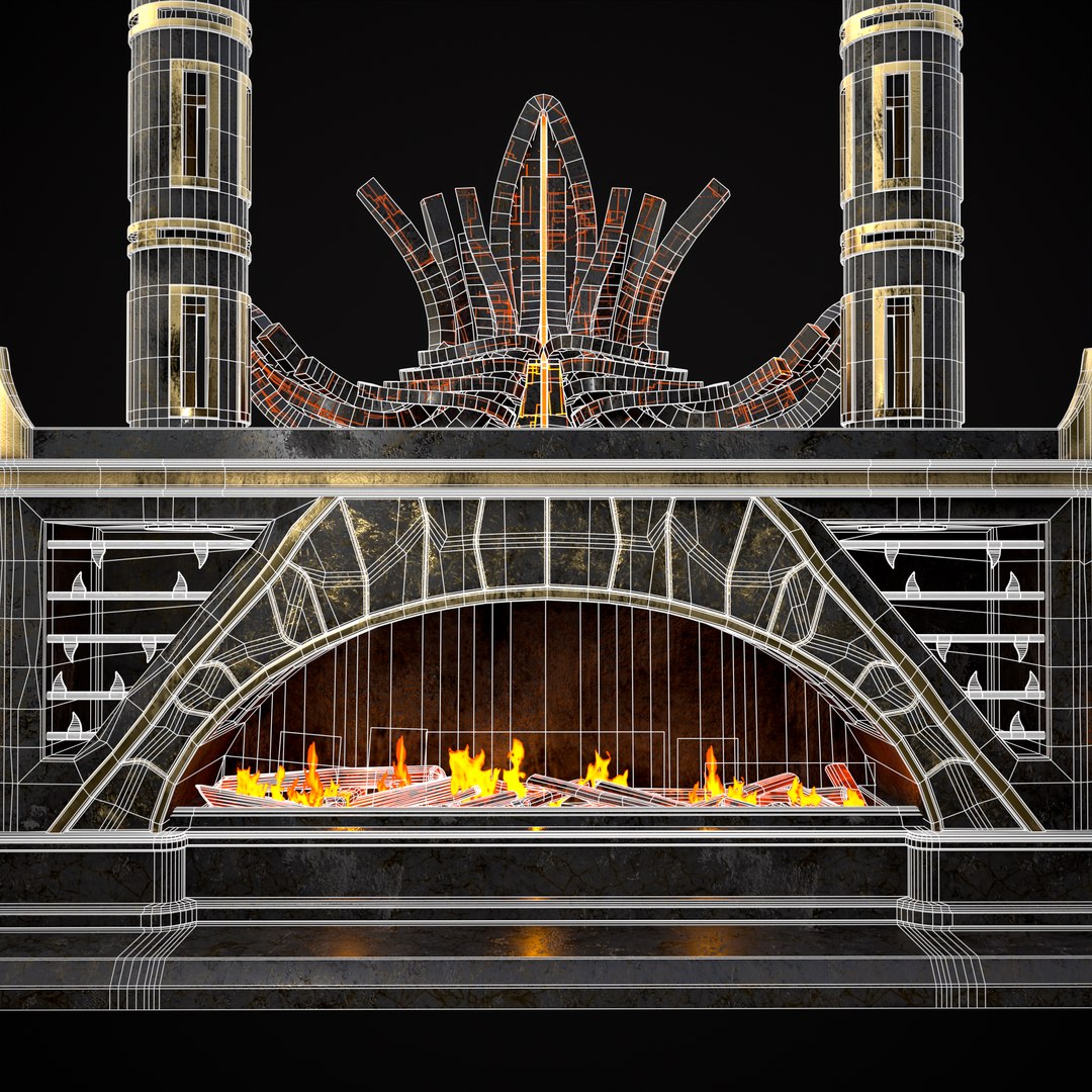 3D Dark Sci-fi Fire Pit Model - TurboSquid 2027688