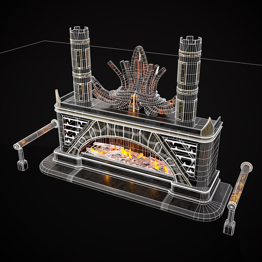 3D Dark Sci-fi Fire Pit Model - TurboSquid 2027688