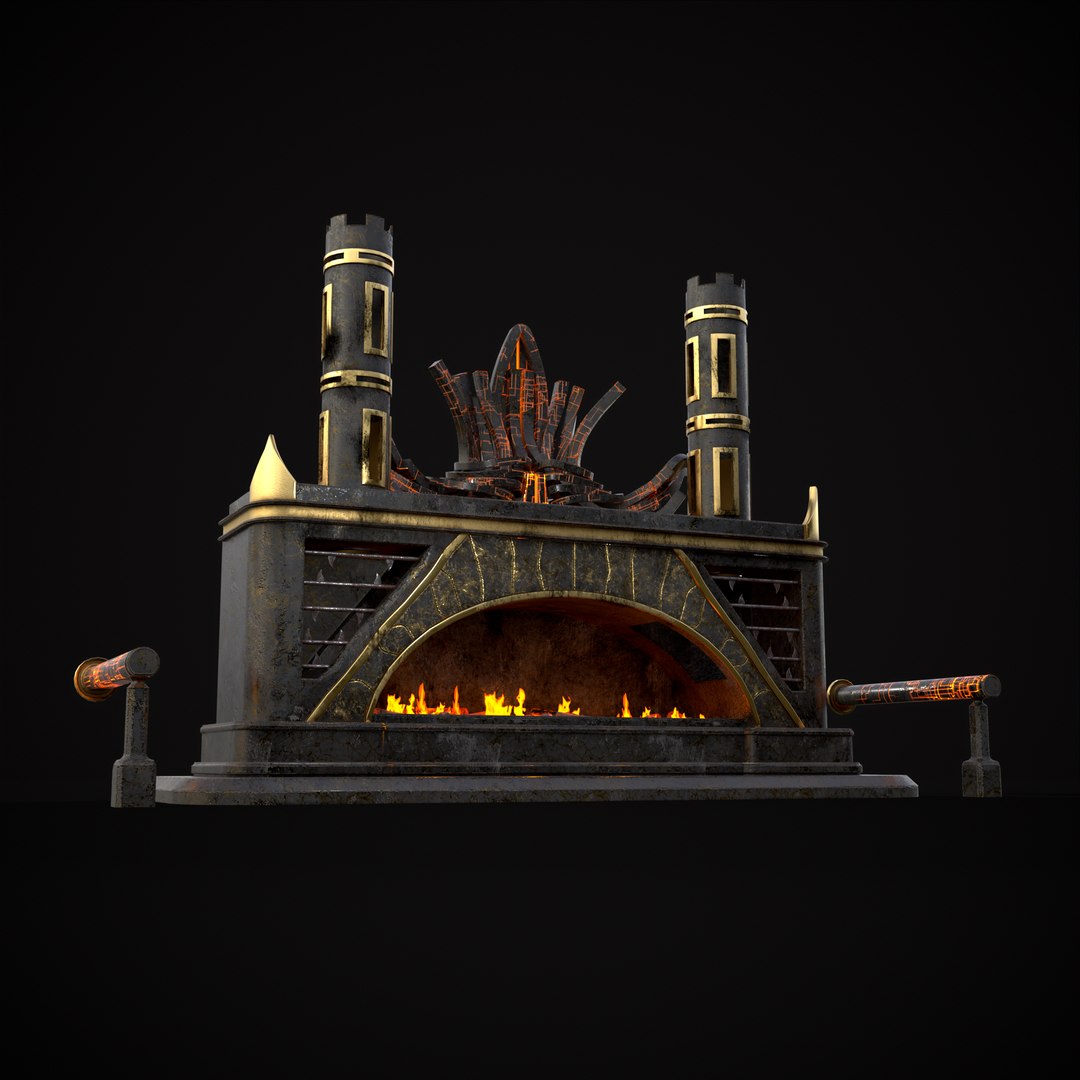 3D Dark Sci-fi Fire Pit Model - TurboSquid 2027688