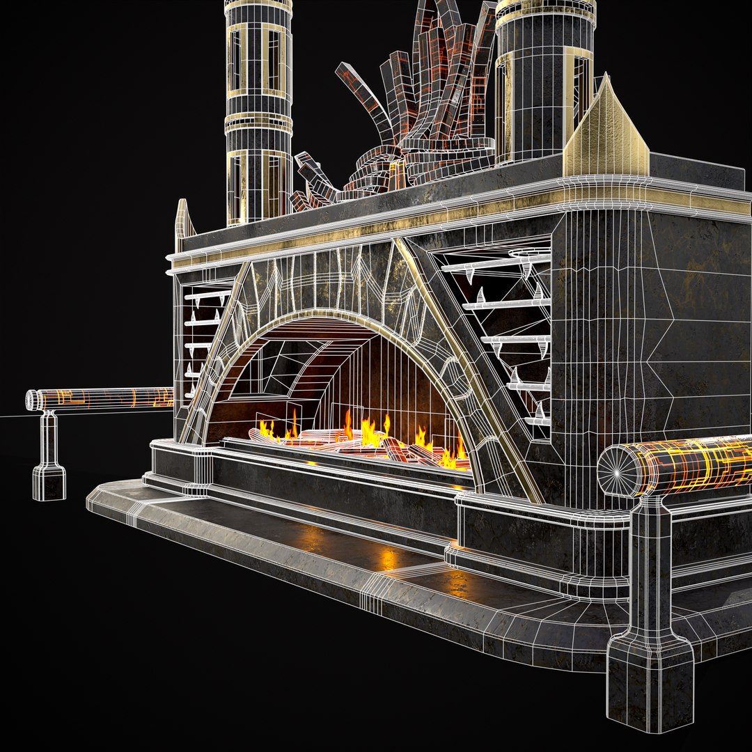 3D Dark Sci-fi Fire Pit Model - TurboSquid 2027688