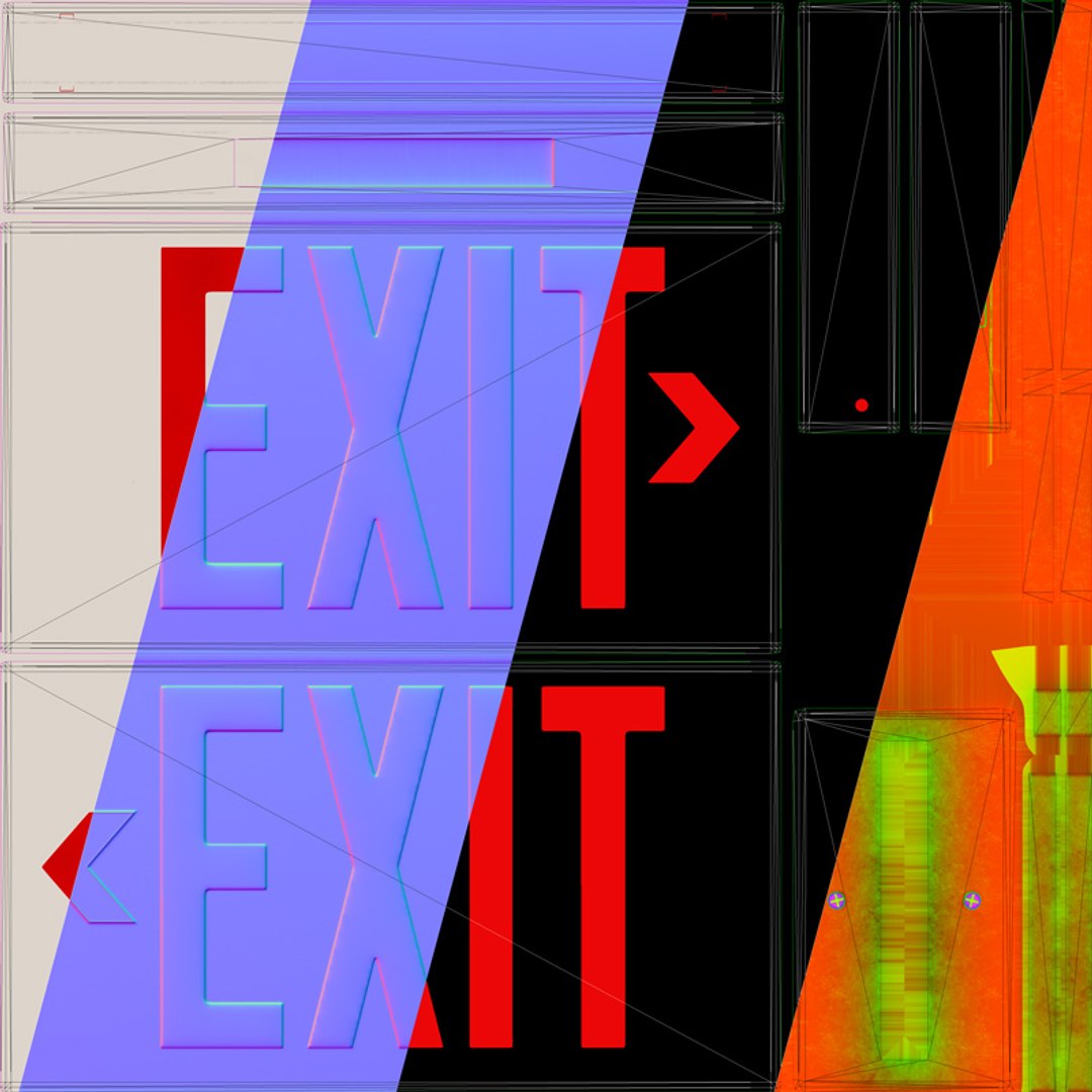 3D Exit Sign - Model - TurboSquid 1170859