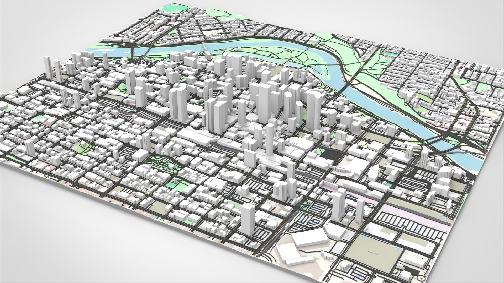 3D Model Cityscape Calgary Canada - TurboSquid 2389586