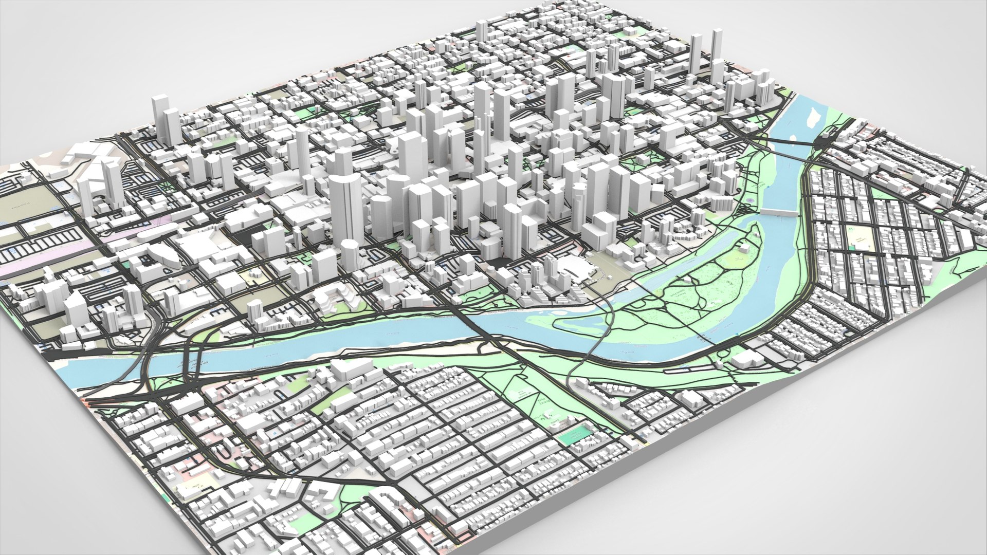 3D Model Cityscape Calgary Canada - TurboSquid 2389586