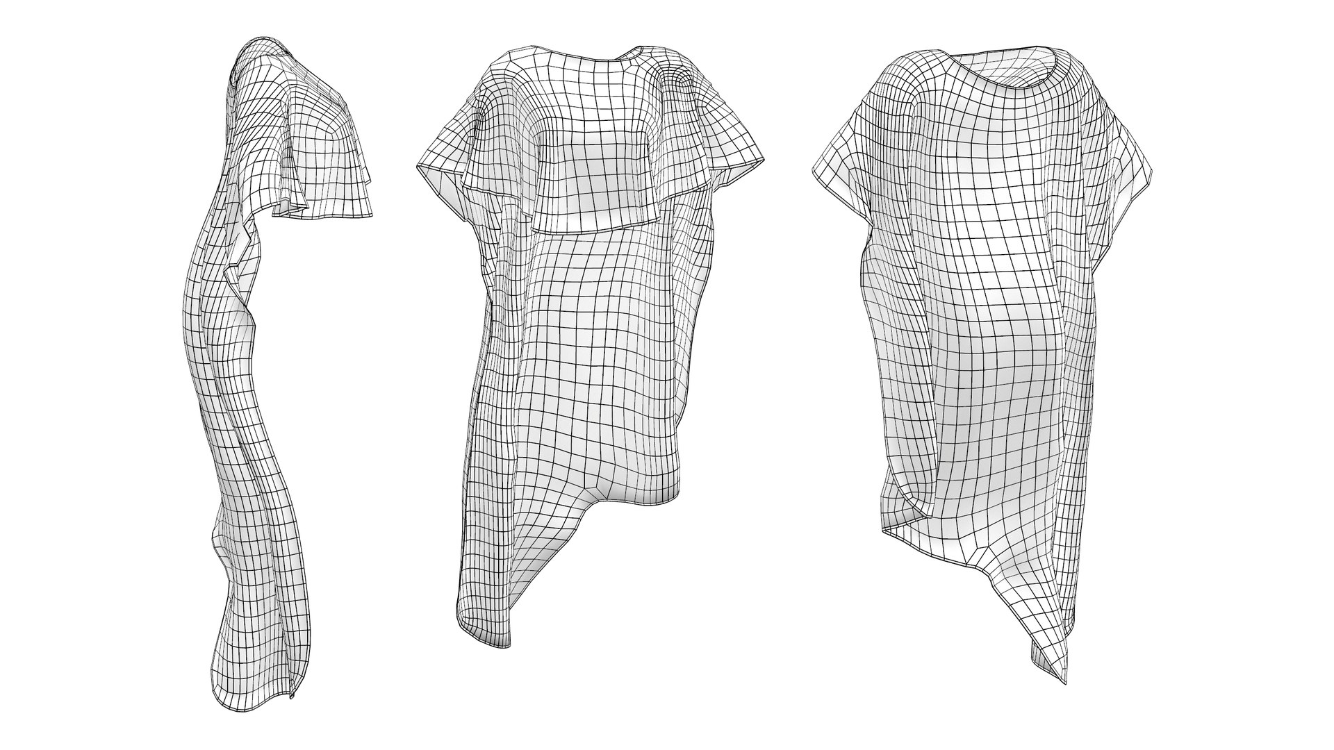 3D Long Poncho Topper Dress Model - TurboSquid 1807056