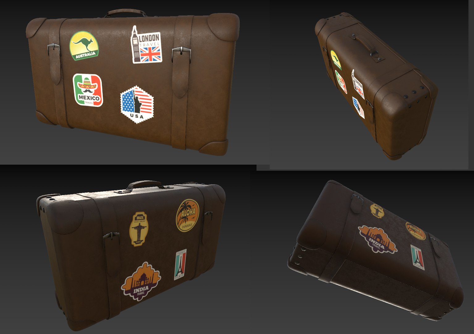 Travel Bag Cartoon 3D Model - TurboSquid 1986025