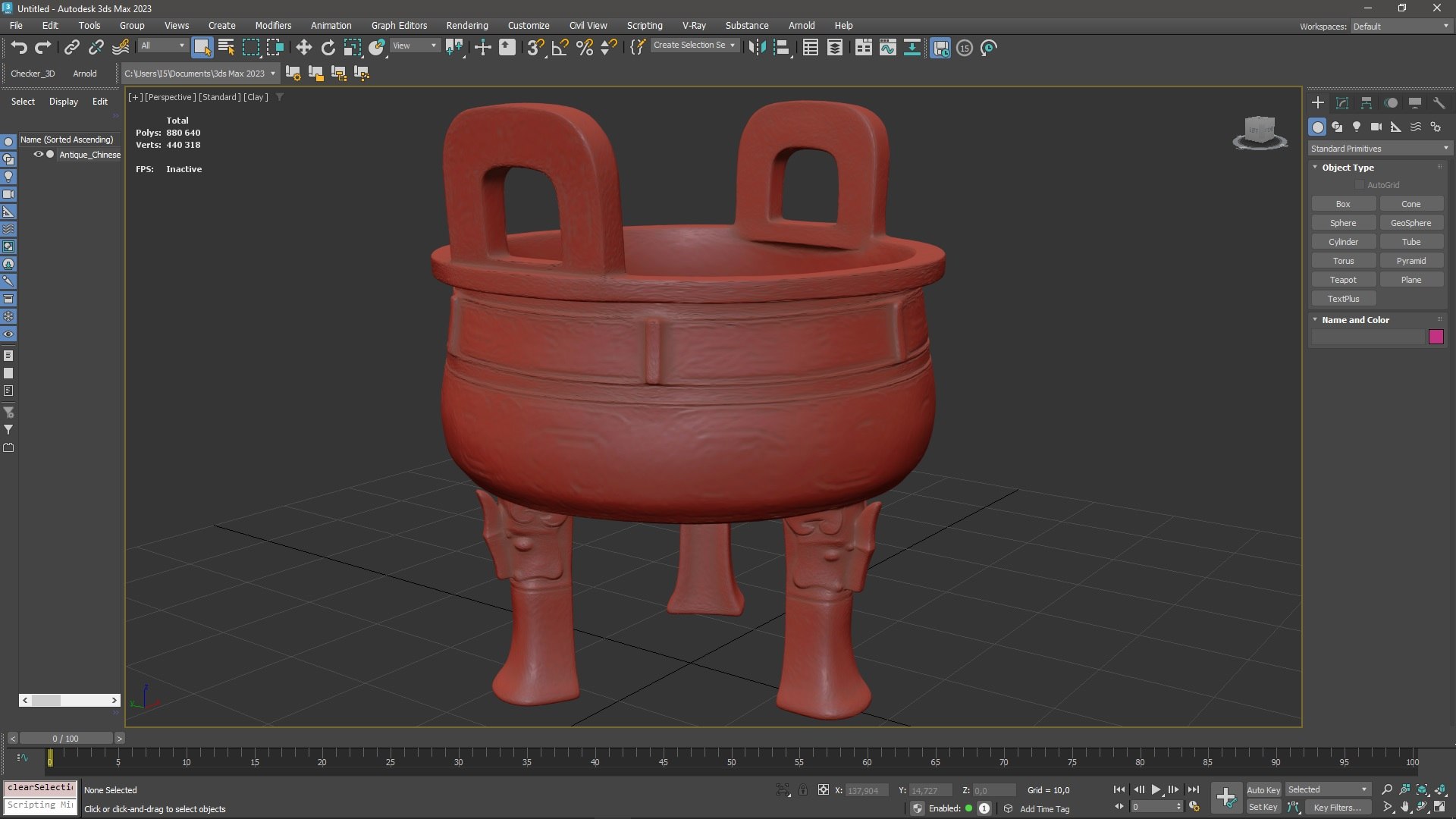 3D Model Antique Chinese Cauldron For 3D Print - TurboSquid 2258150
