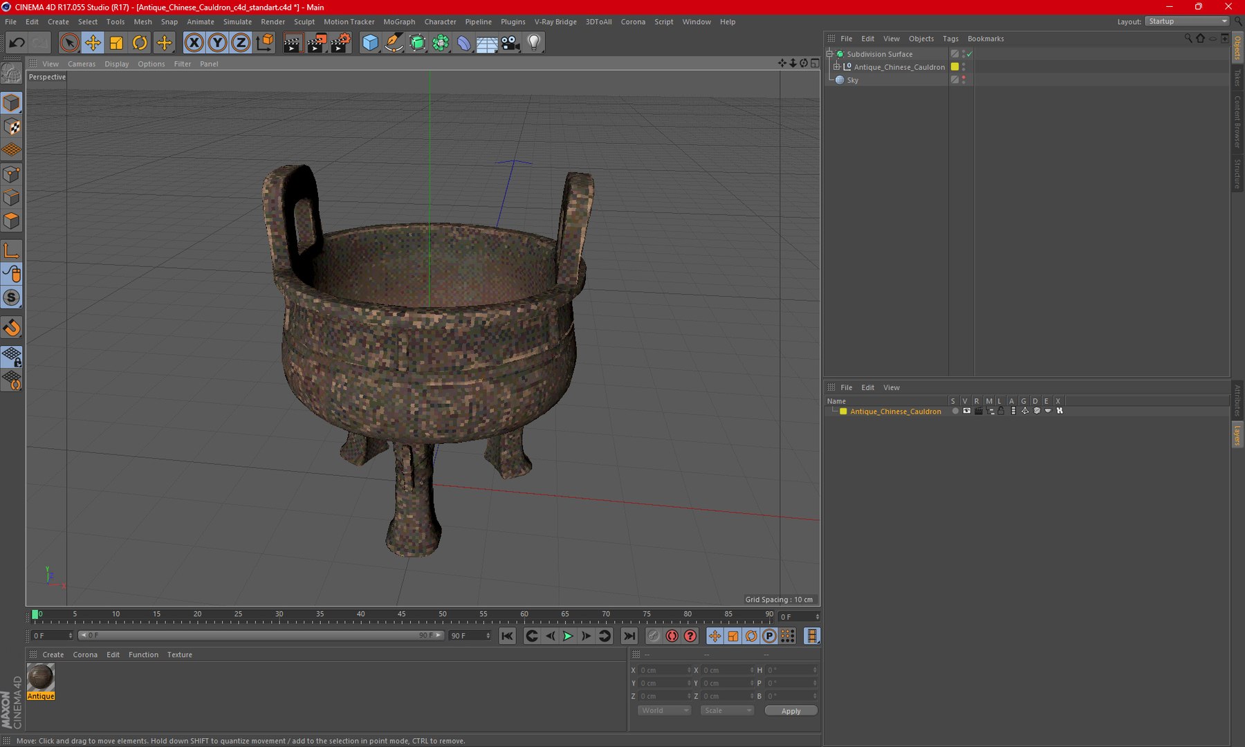 3D Model Antique Chinese Cauldron For 3D Print - TurboSquid 2258150
