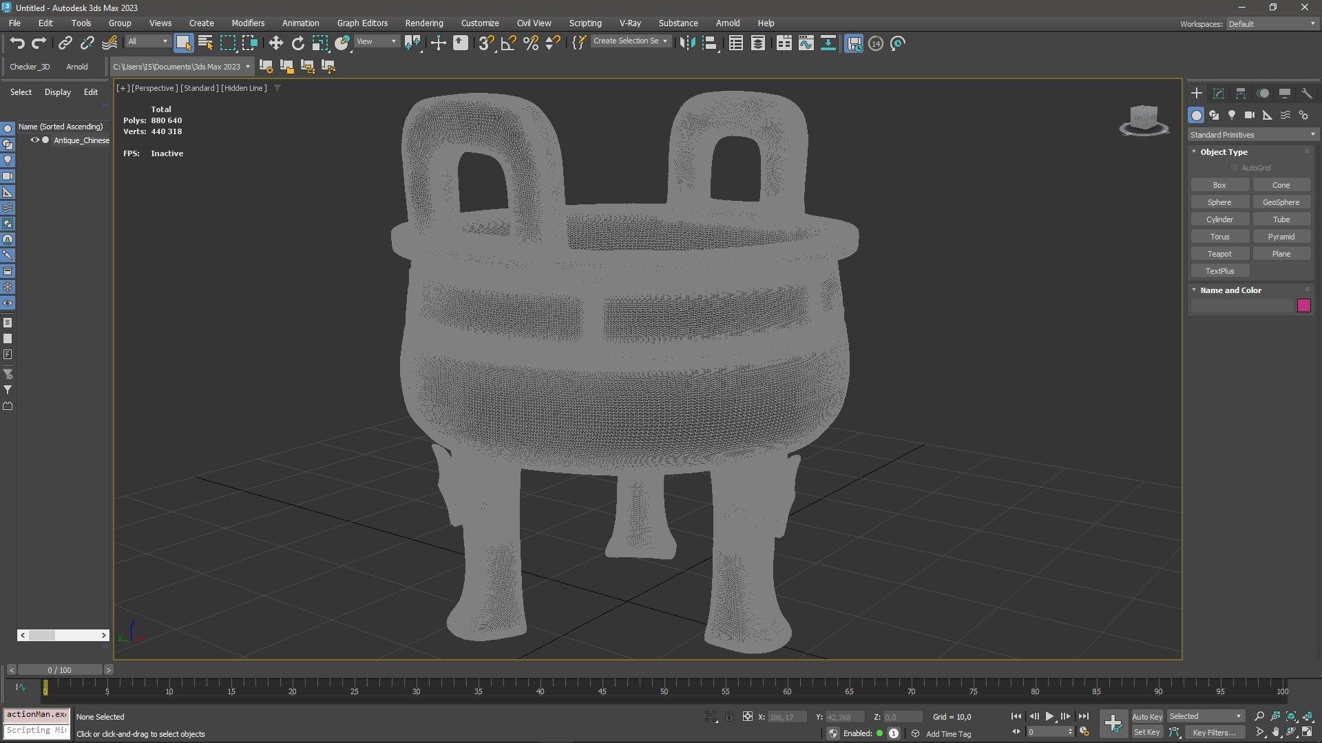 3D Model Antique Chinese Cauldron For 3D Print - TurboSquid 2258150