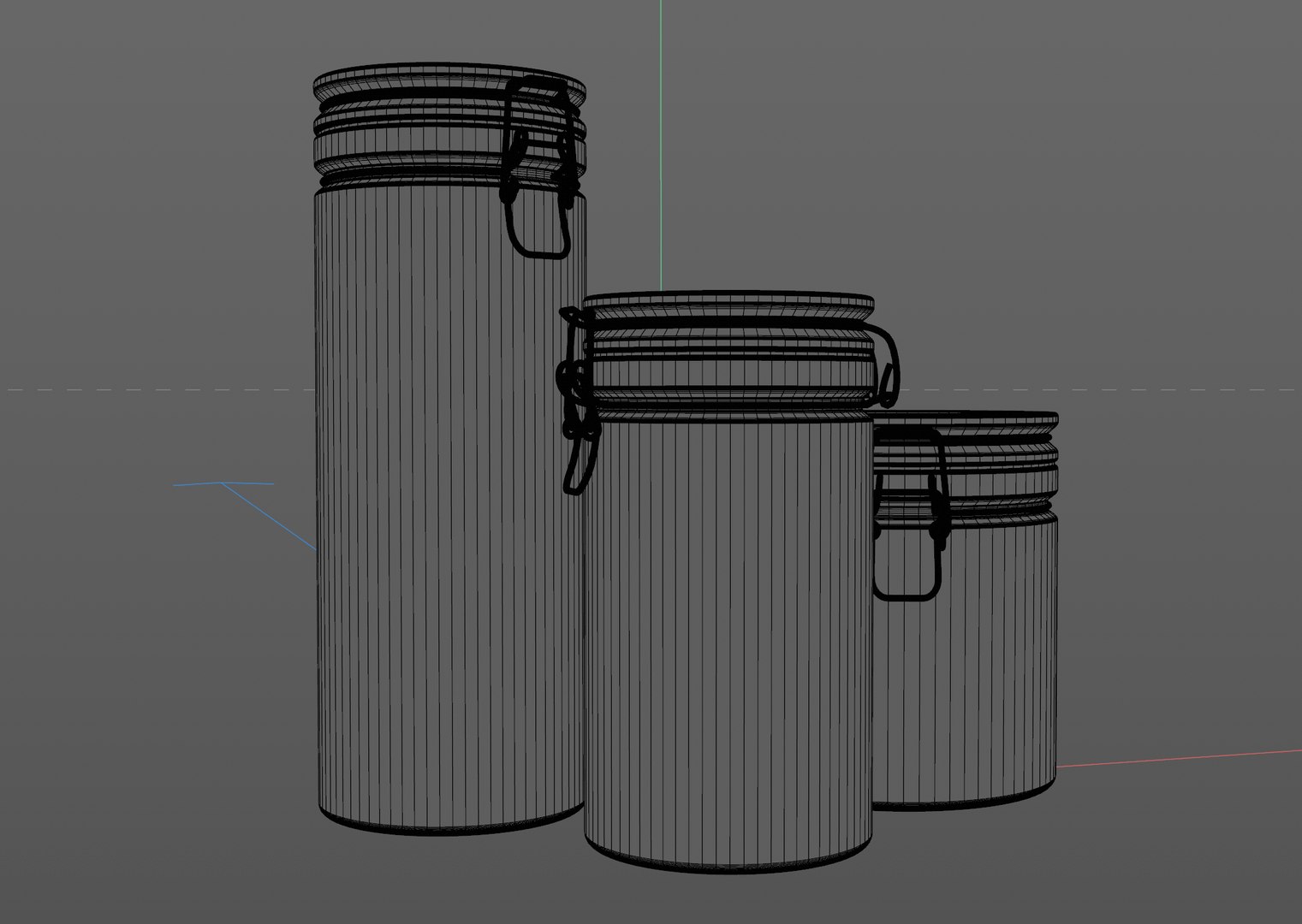 3D set storage jars model - TurboSquid 1710571