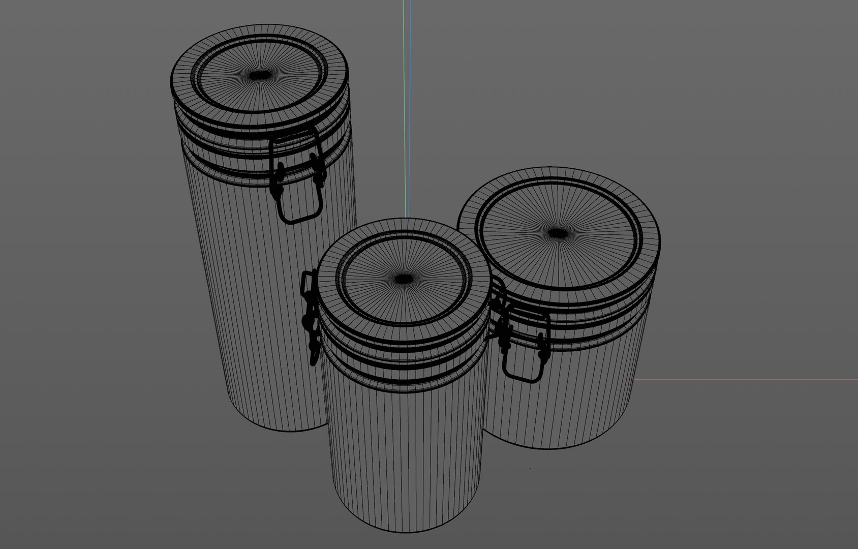 3D set storage jars model - TurboSquid 1710571
