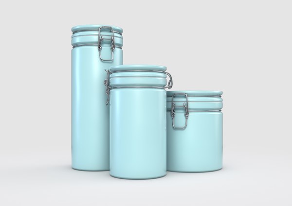 3D set storage jars model - TurboSquid 1710571