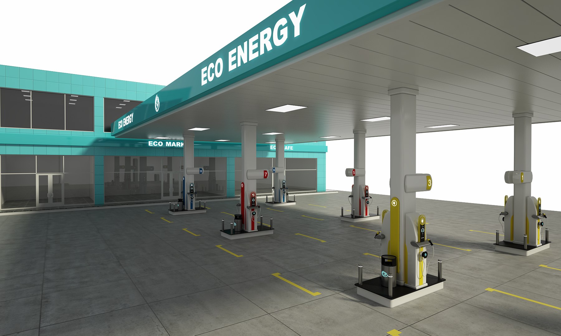 3D Gas Station Model - TurboSquid 1427673