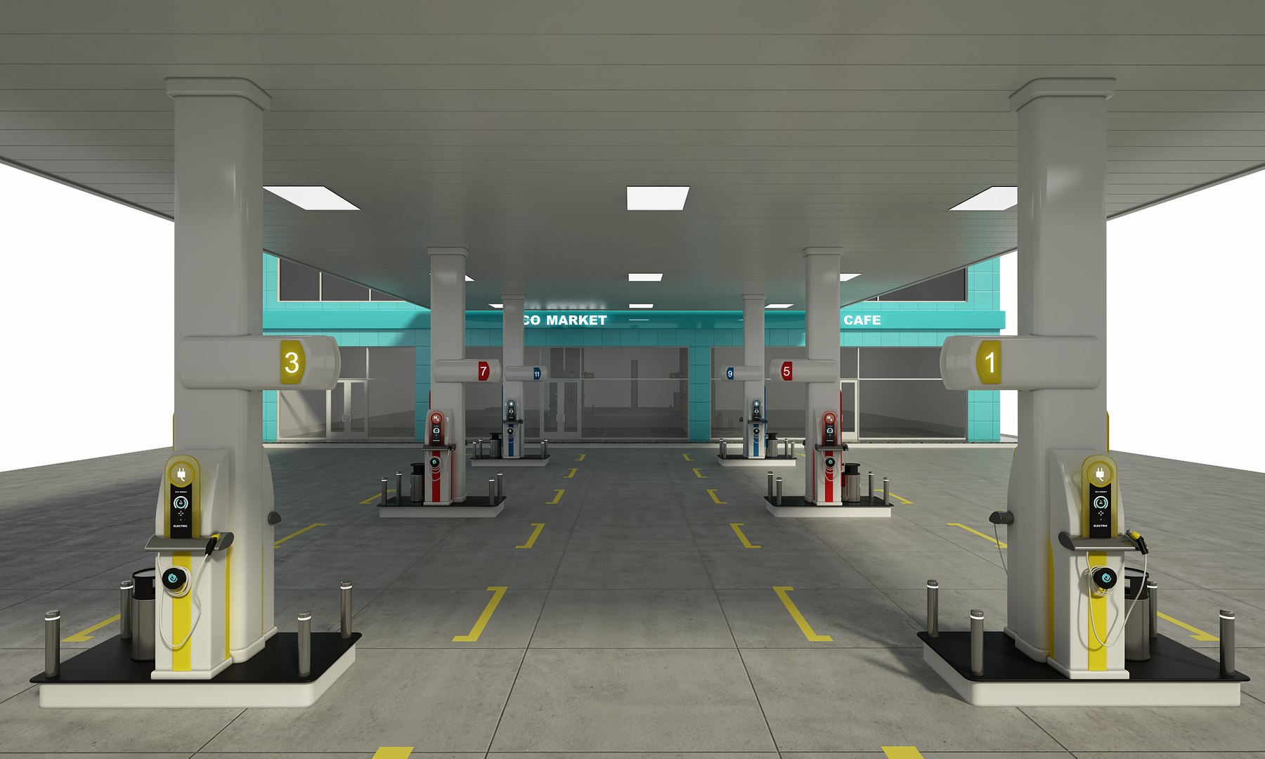 3D Gas Station Model - TurboSquid 1427673