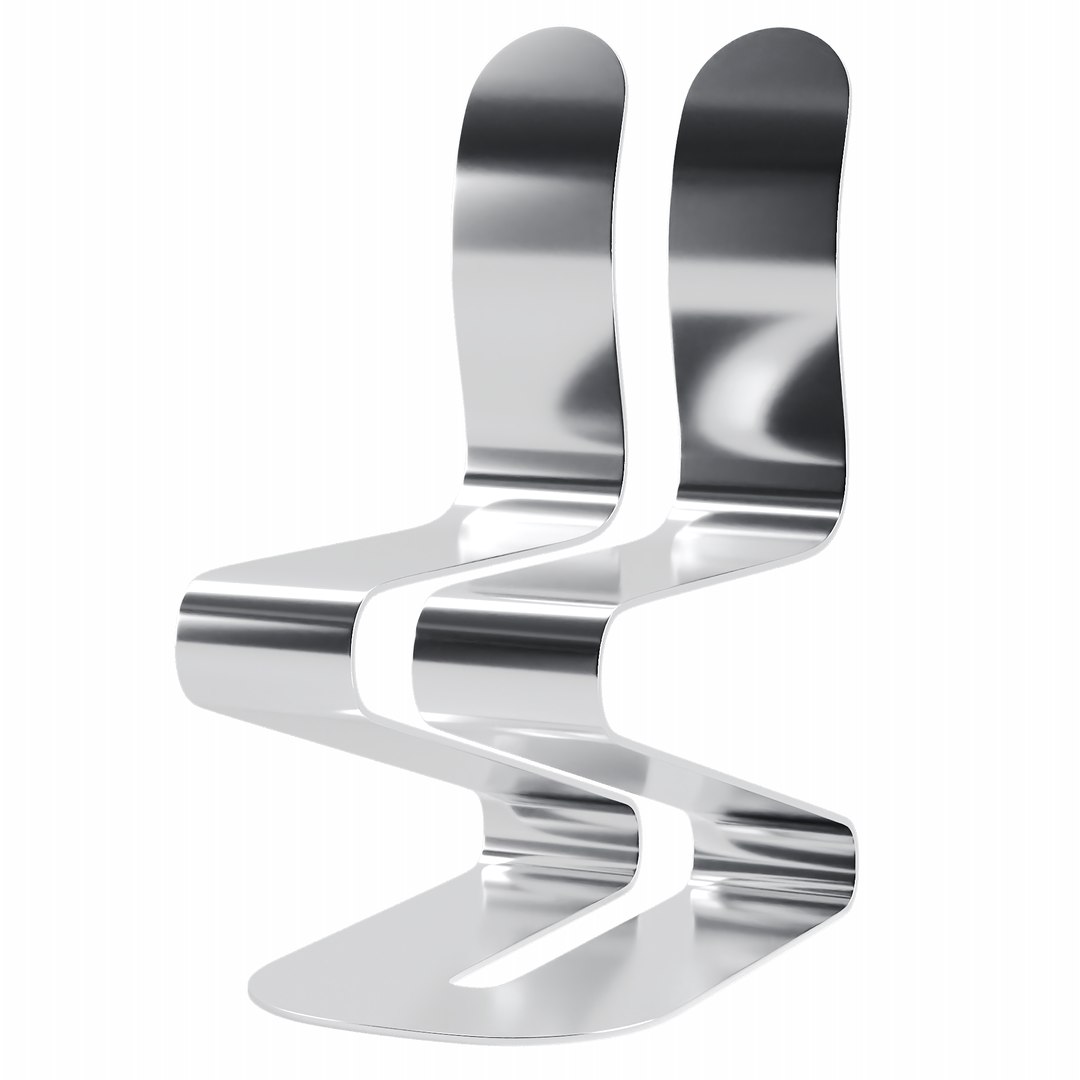 Fluid Ribbon Black Chair 3D Model - TurboSquid 2402636