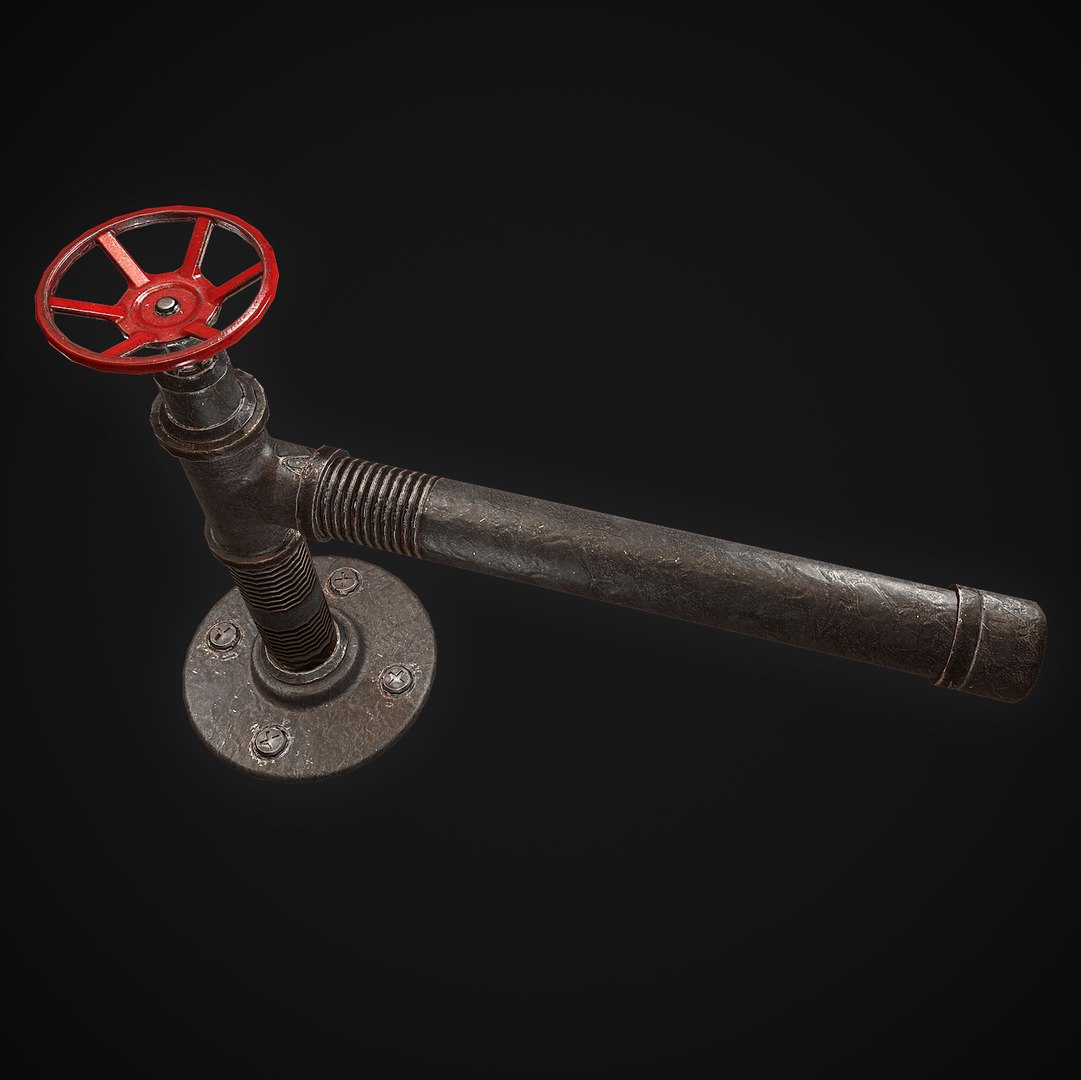 Rusted Pipe Valve 3D Model - TurboSquid 1188905