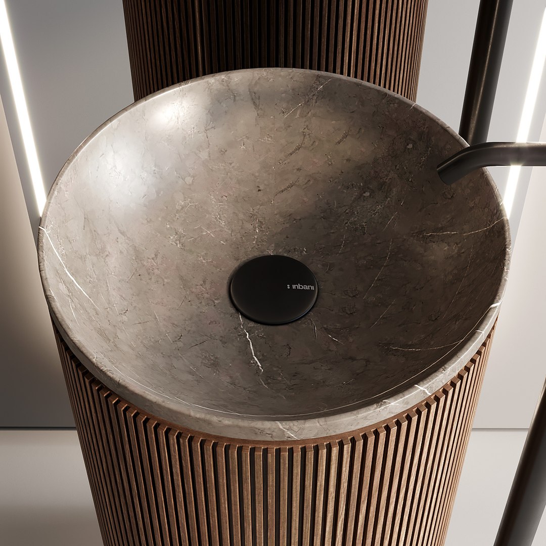 Inbani Grate Vanity Unit Set 8 3D - TurboSquid 1974574