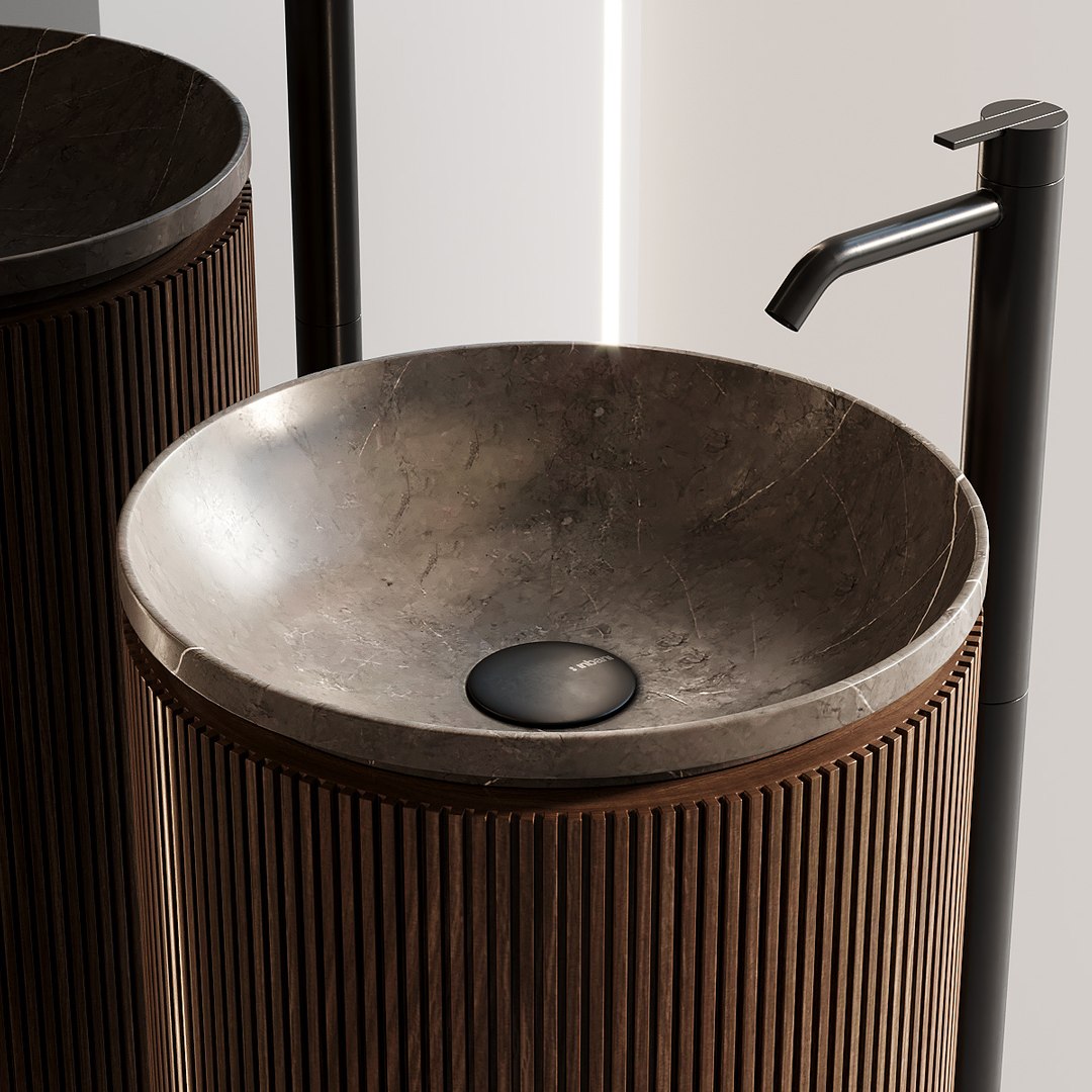 Inbani Grate Vanity Unit Set 8 3D - TurboSquid 1974574