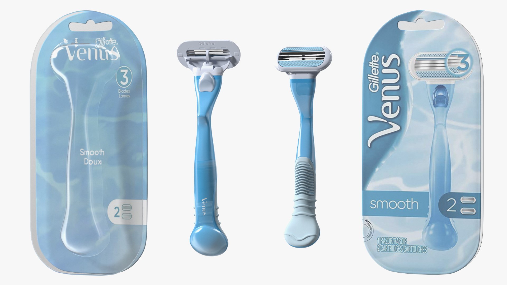 3D Razor Gillette Venus with Package - TurboSquid 2041639