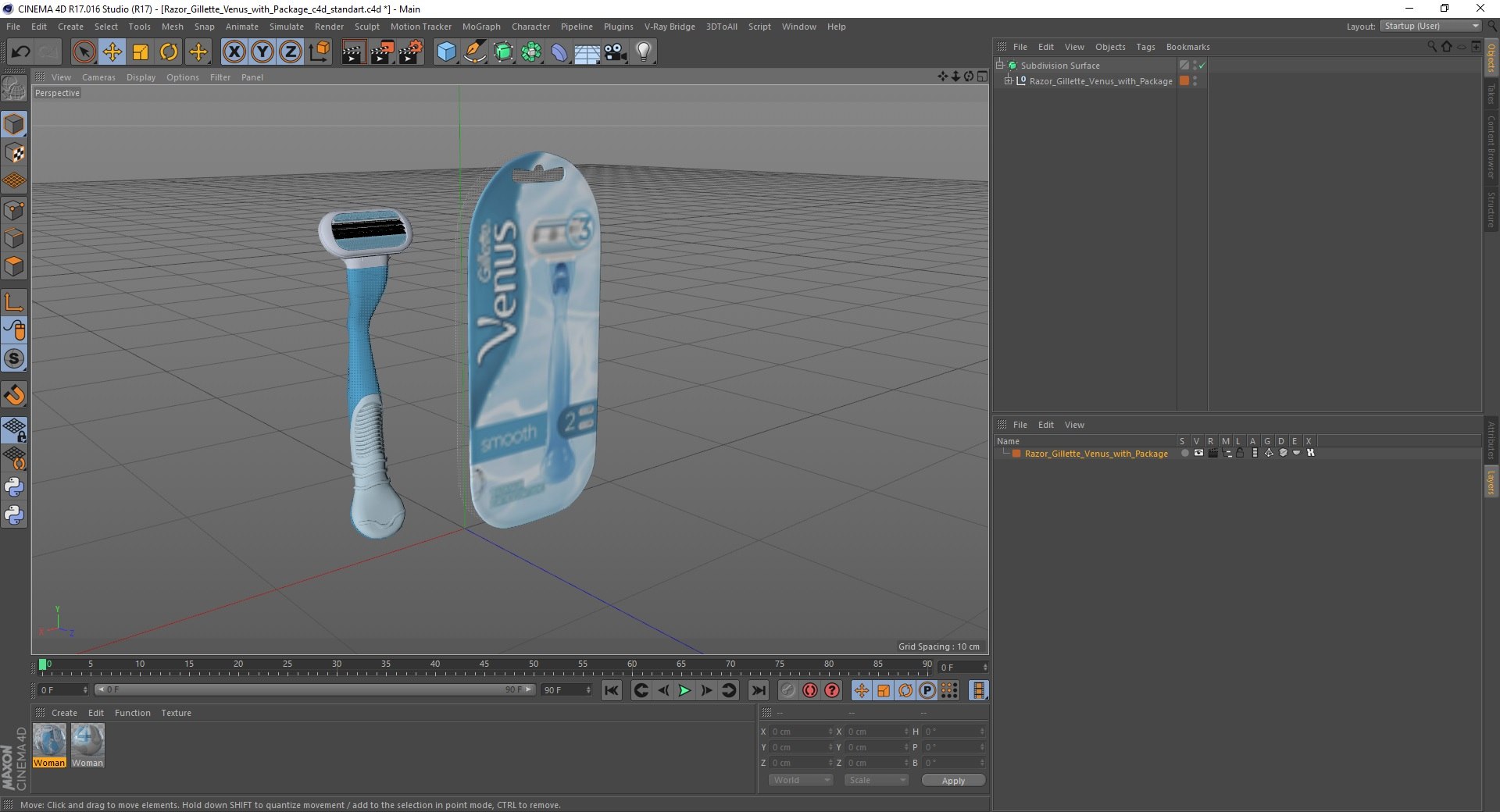 3D Razor Gillette Venus With Package - TurboSquid 2041639