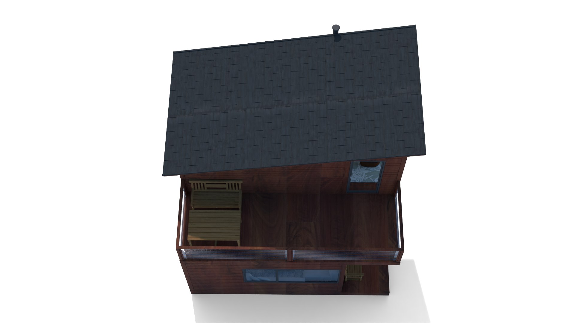 Beautiful Modern Panel House With Interior 3D Model - TurboSquid 2212970