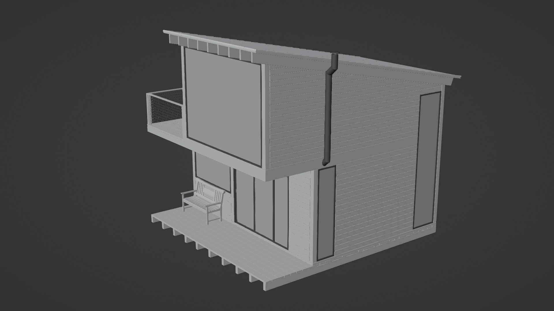 Beautiful Modern Panel House With Interior 3D Model - TurboSquid 2212970