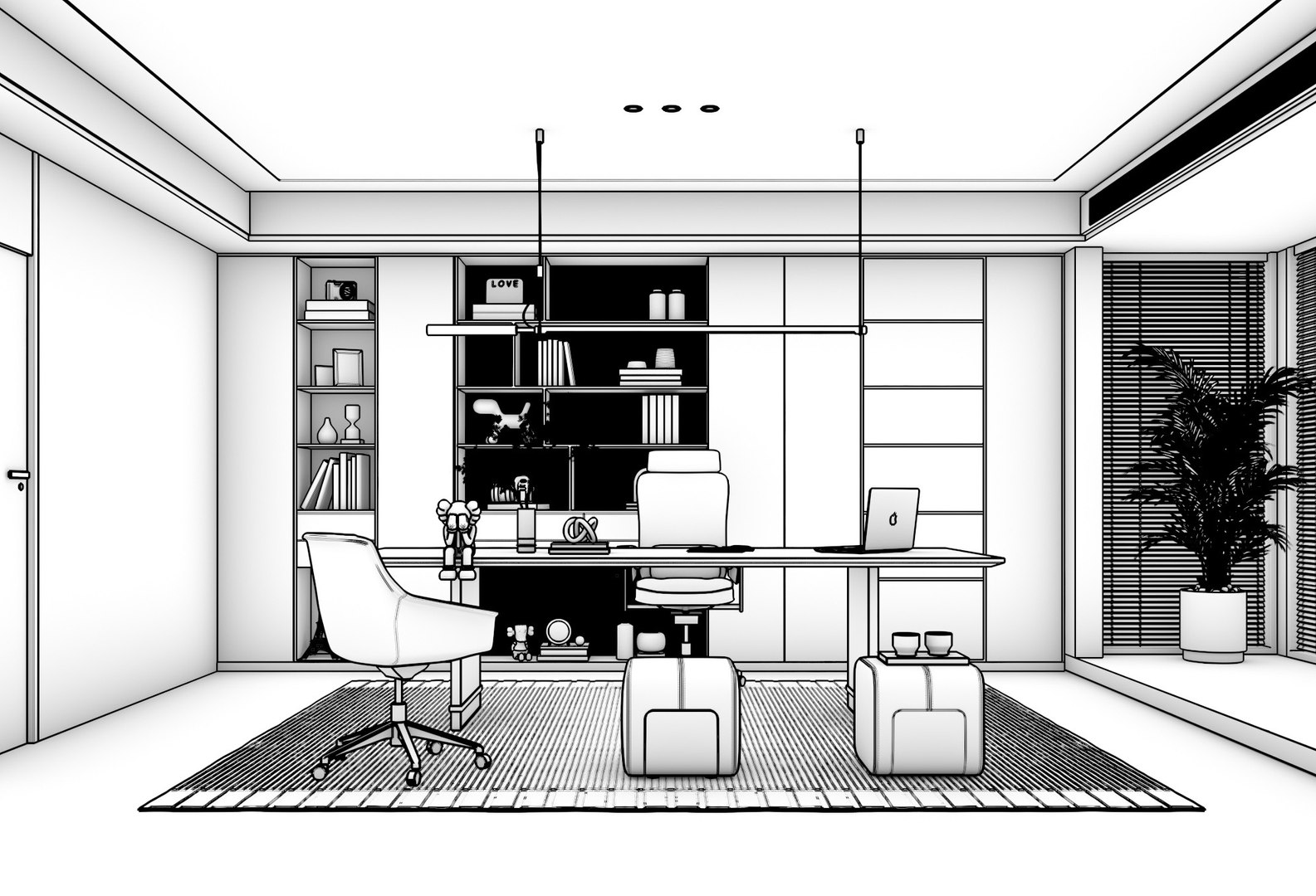 3D Modern Office model - TurboSquid 2086595