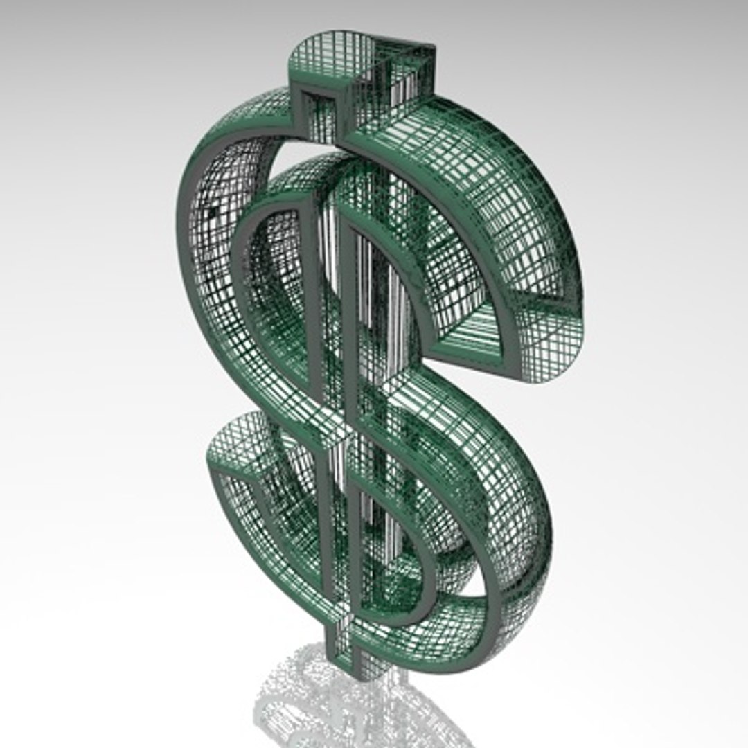3d model dollar