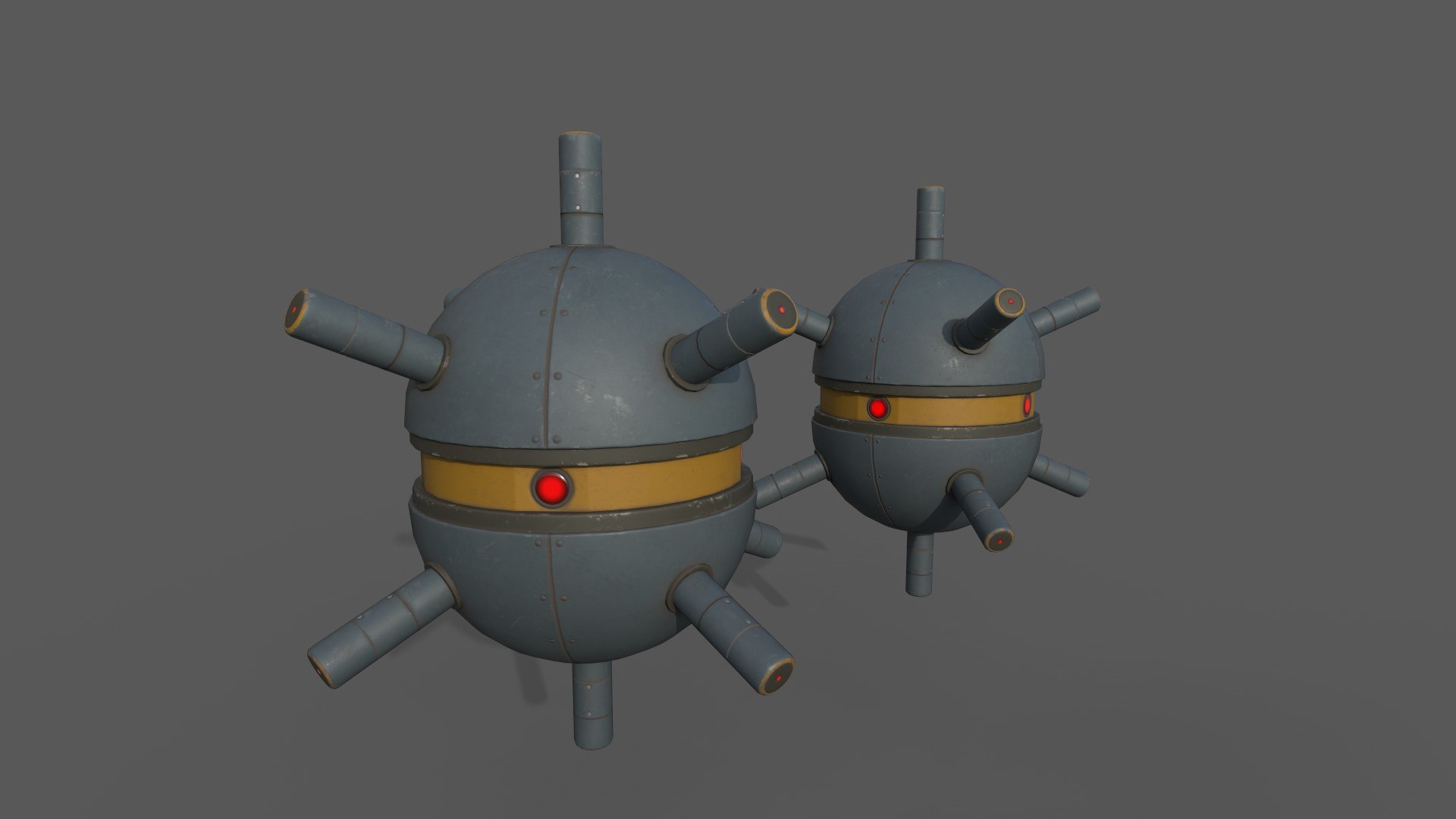 Sci-fi MinesBombs 3D Model - TurboSquid 2211585