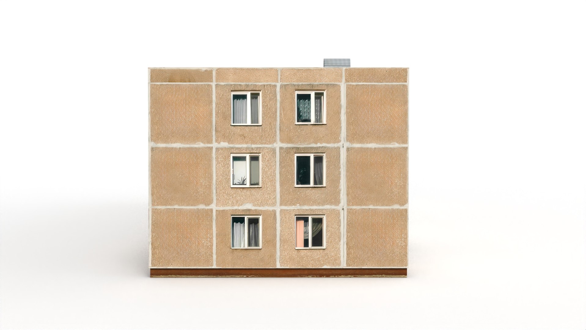 Three-Story Residential Building 3D - TurboSquid 2317385