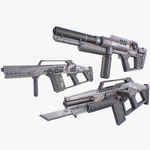Download Free & Premium Scifi Rifle 3D Models | TurboSquid