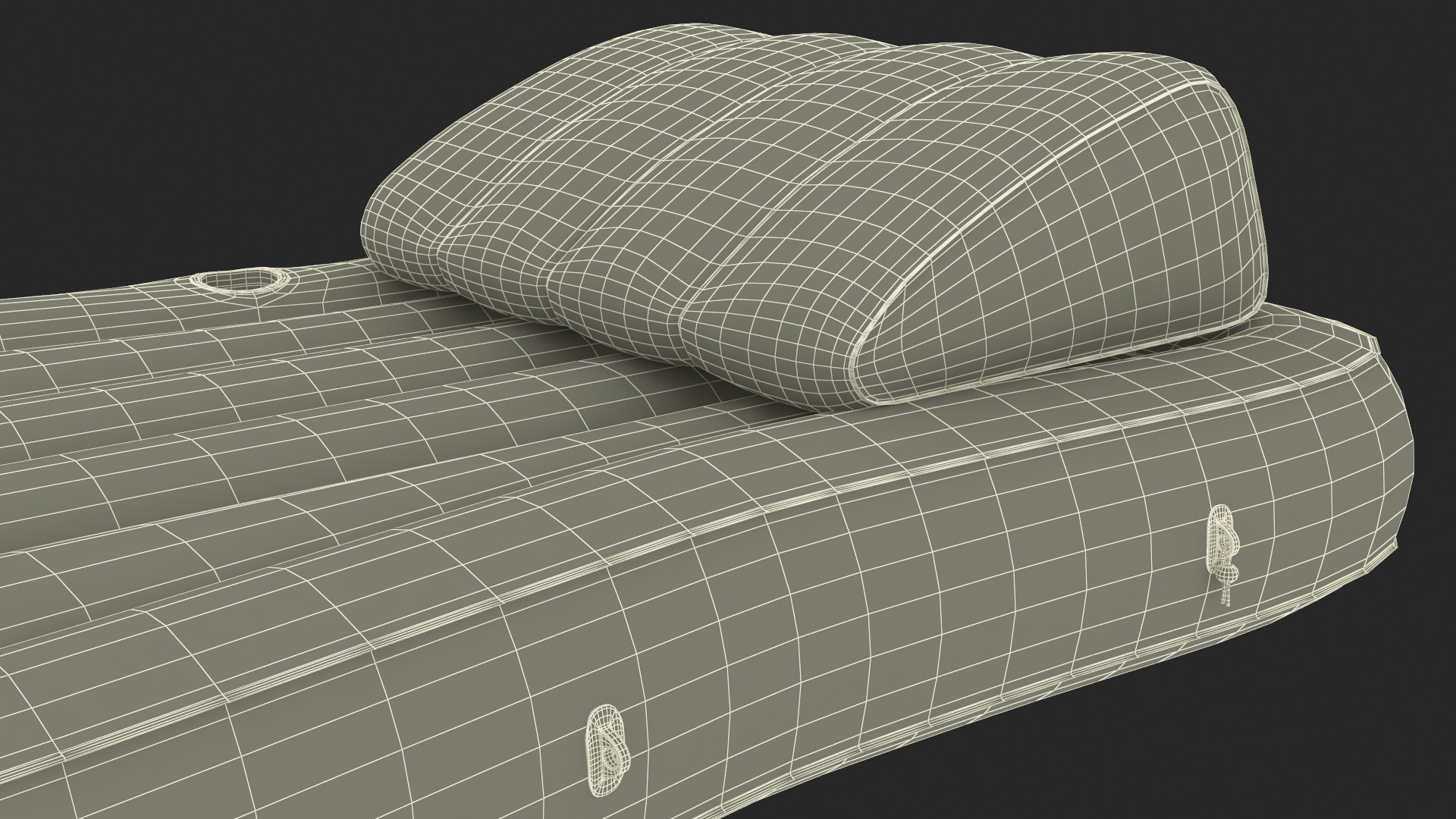 Inflatable Floating Lounge Raft With Built In Pillow 3D Model ...