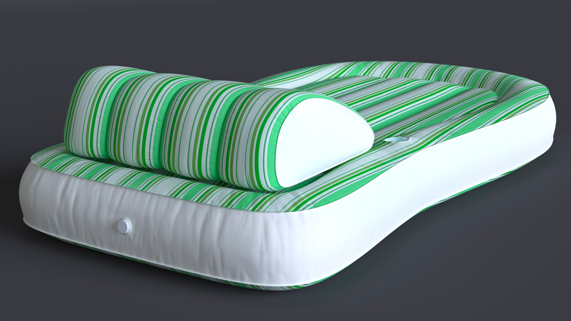 Inflatable Floating Lounge Raft With Built In Pillow 3D Model ...