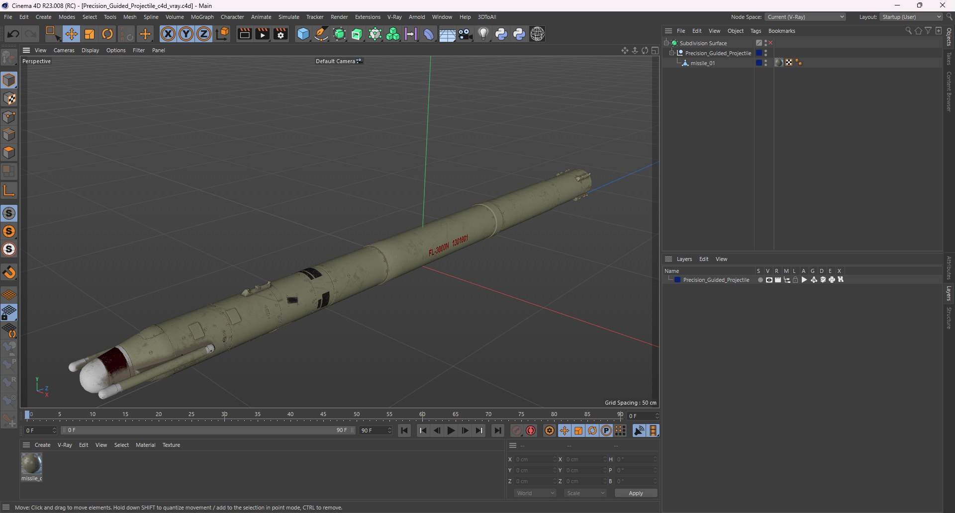 Precision Guided Projectile 3D Model - TurboSquid 2366295