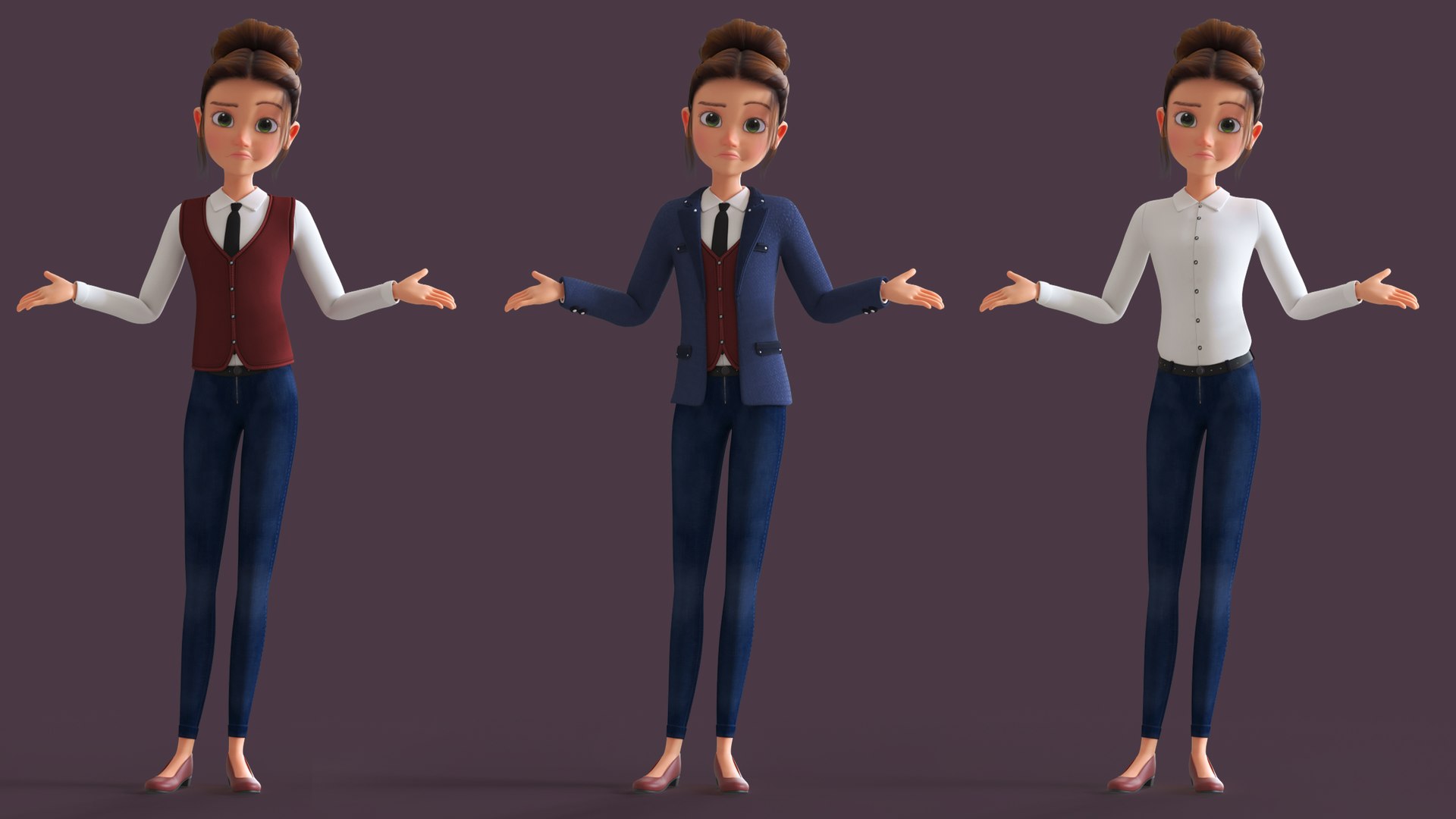 3D CARTOON MOTHER 3 - Rigged WOMAN Model - TurboSquid 1997228