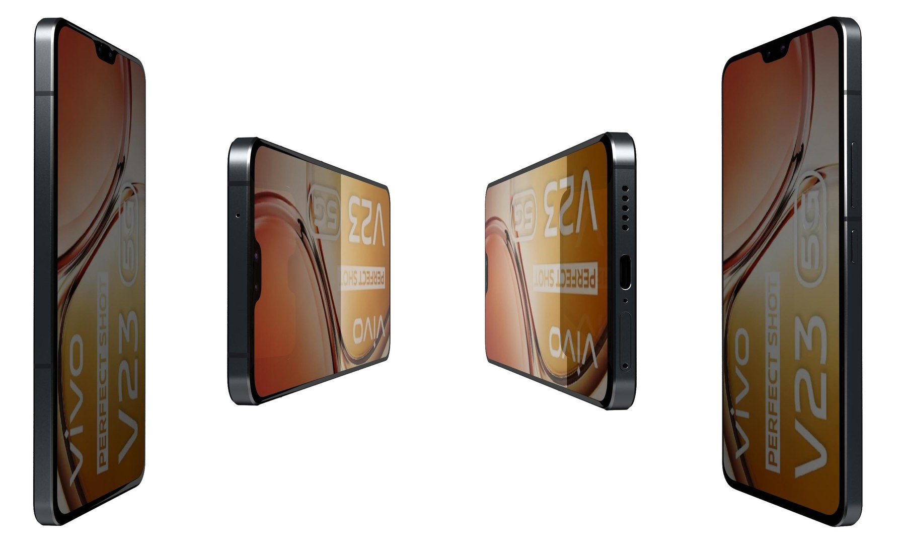 3D Vivo V23 5G Black Model - TurboSquid 1985893