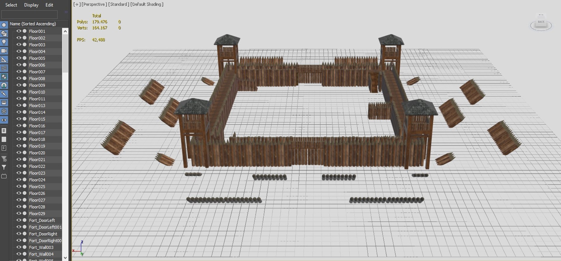 3D Modular Fort Fortress Model - TurboSquid 1416068