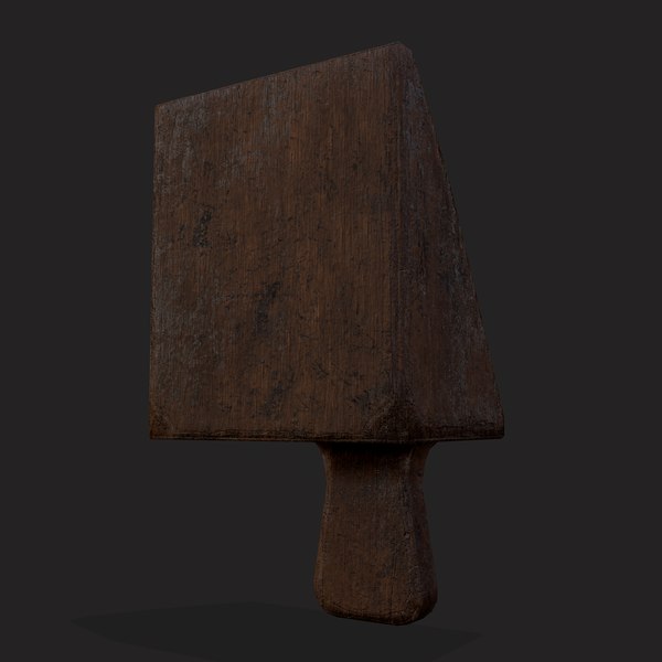 3D Rustic Medieval Wooden Candle Holder model - TurboSquid 1908820