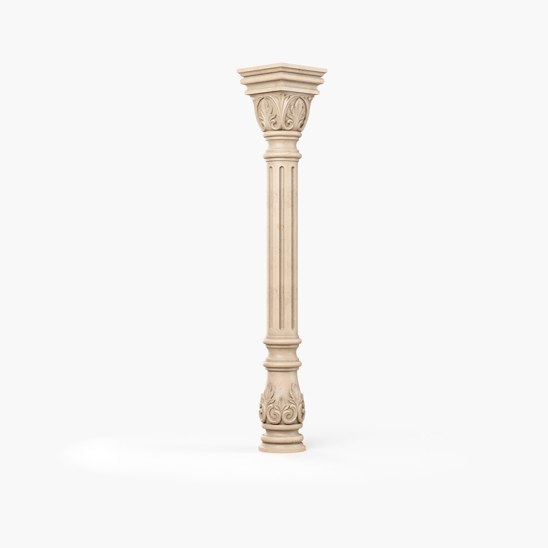 Architectural Column Carved 3D Model - TurboSquid 2027027