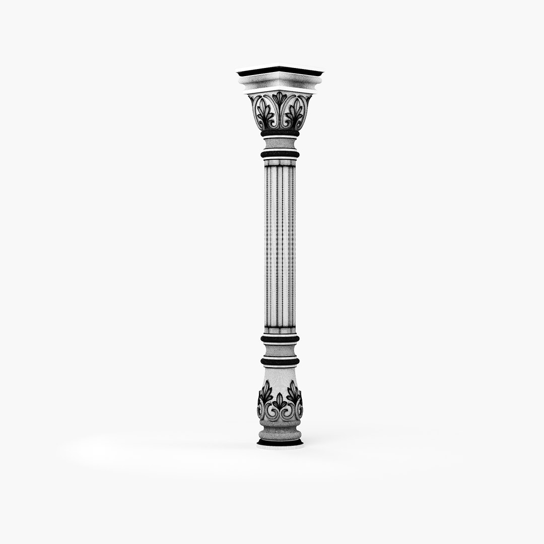 Architectural Column Carved 3D Model - TurboSquid 2027027