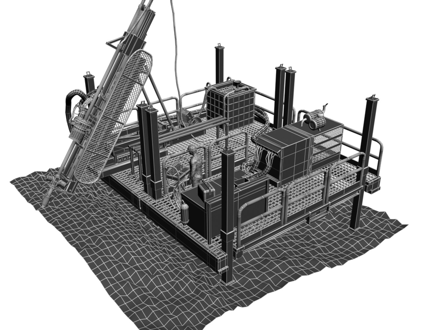 Mining Drill 3d Model