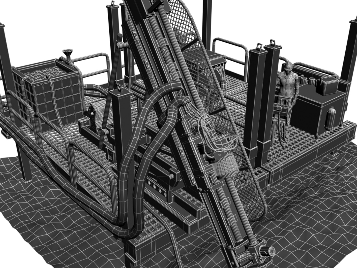 Mining Drill 3d Model