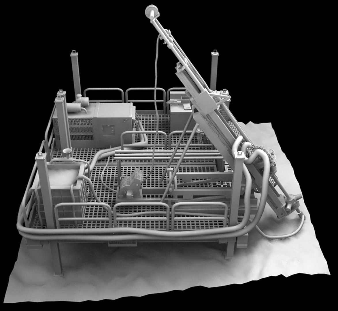 Mining Drill 3d Model