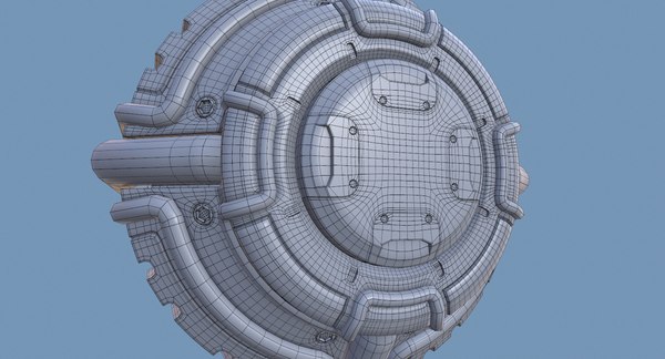 3d sci-fi antimatter container model