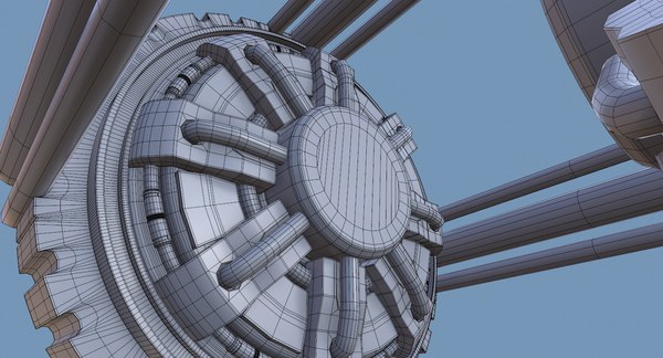 3d sci-fi antimatter container model